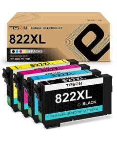 tesen remanufactured 822xl ink cartridge replacement for epson t822xl 822xl work for wf-4820 wf-4833 wf-4830 wf-4834 epson wf-3820 wf-3823 latest chip