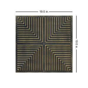 A la Maison Ceilings R06 Pyramid Illusion Foam Glue-up Ceiling Tile (21.6 sq. ft./Case), Pack of 8, Black Brass