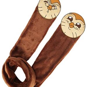 Duwseal TOH Hooty The Owl Scarf Flannel Scarf Cute Warm Shawl Luz Noceda Cosplay Owl Scarf for Kids Adult