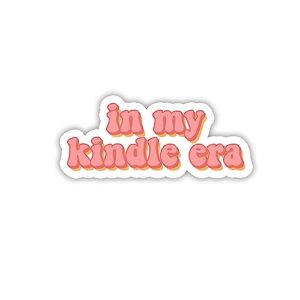 miraki in my kindle era sticker, kindle bookish sticker, book club sticker, reader stickers, water assitant die-cut vinyl funny stickers decals for laptop, phone, water bottles, booktok sticker