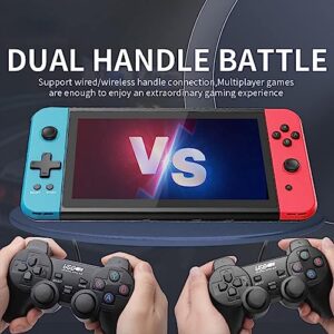 X70 Handheld Game Console, 7.0-inch Display, Built-in 3500mAh Battery, Supports Multiple Emulators and HDMI High Definition TV Connection,32GB,Red Blue