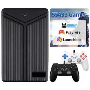 emulator console hdd with built-in 55433 video games, 4t retro game console with 3 game systems, plug and play emulator console with 80+ emulators, 5400 rpm, 128mb cache, up to 6gb/s, support win 8.1/10/11