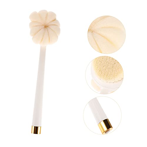 Hemoton Long Handle Bath Brush Bath Back Brush Body Loofah Body Scrub Sponge Dry Brush Back Scrub Brush Shower Loofah on a Stick or White Bath Brushes for Shower Dual-Sided Bath Brush Soft