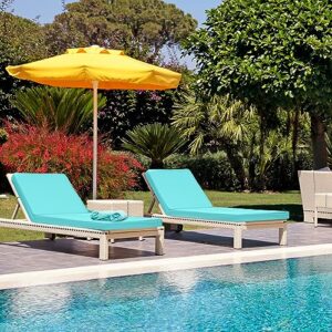 Ganeen Waterproof Chaise Lounge Cover Slip Covers for Outdoor Cushions for Patio Furniture 72 x 21 x 3 Inch Outdoor Cushion Slipcovers Lounge Chair Covers Outdoor with Zipper Ties for Lawn (Classic)