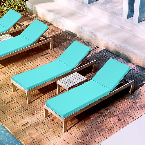 Ganeen Waterproof Chaise Lounge Cover Slip Covers for Outdoor Cushions for Patio Furniture 72 x 21 x 3 Inch Outdoor Cushion Slipcovers Lounge Chair Covers Outdoor with Zipper Ties for Lawn (Classic)