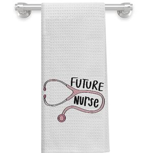 Future Nurse Kitchen Towels and Dishcloths,16 x 24 Inch Hand Towels Tea Towels Dish Towels for Kitchen Decor,Graduation Gifts for Future Nurse,Medical Nursing Student Gifts,School Nurse Gifts