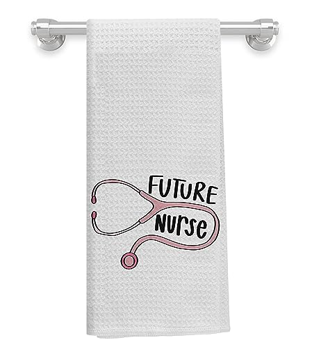 Future Nurse Kitchen Towels and Dishcloths,16 x 24 Inch Hand Towels Tea Towels Dish Towels for Kitchen Decor,Graduation Gifts for Future Nurse,Medical Nursing Student Gifts,School Nurse Gifts