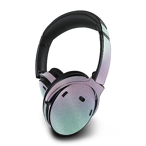 MightySkins Glossy Glitter Skin Compatible with Bose QuietComfort 45 Headphones Cotton Candy | Protective, Durable High-Gloss Glitter Finish | Easy to Apply | Made in The USA