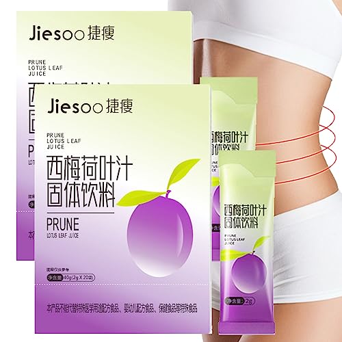 Aultink Slimming in 7 Days-Prune Lotus Leaf Juice, Jiesoo Prune Lotus Leaf Juice Prebiotic Prune Juice Dietary Fiber, Jiesoo Prune Juice Organic Solid Drink (2BOX)