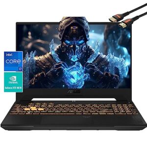 asus tuf gaming laptop i7-12700h| nvidia geforce rtx4070 mux 140w| 15.6 fhd ips display 100% srgb| g-sync| backlit keyboard| wi-fi6| thunderbolt4 usb c| webcam| hdmi cable (64gb ram |2tb pcie ssd)