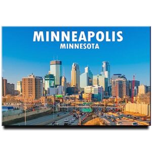 minneapolis fridge magnet minnesota refrigerator door photo magnet travel souvenir