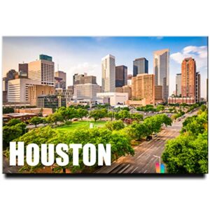 houston fridge magnet texas travel souvenir