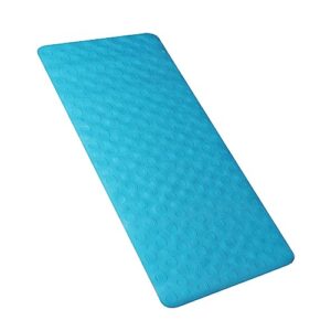 non-slip bathtub mat,soft rubber anti-slip bath shower mat with suction cups, 37×14 inch bath tub mats for bathroom,machine washable shower mats,sky-blue fast draining, dots design