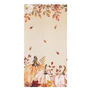 fall kitchen towels set pink pumpkins flower thanksgiving dish towel autumn harvest maple leaves dishcloths,absorbent soft cotton dish cloths tea towels fall seasonal decoration hand towels set