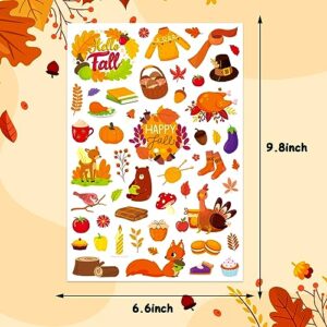 Fall Autumn Stickers 900 Counts Thanksgiving Fall Autumn Party Supplies Stickers Decals Water Bottle Scrapbook Laptop Calendar Planner Stickers Kids Boys Girls Birthday Party Gifts Decoration