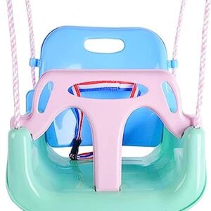 3 in 1 Kids Swing Seat, Infant Toddler Kids Secure Swing Seat Detachable High Back Swing Set for Playground Indoor Outdoor (Macaron Green)