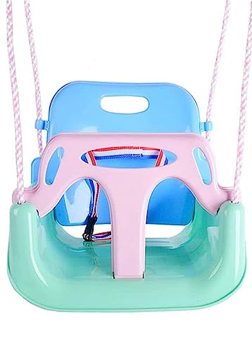 3 in 1 Kids Swing Seat, Infant Toddler Kids Secure Swing Seat Detachable High Back Swing Set for Playground Indoor Outdoor (Macaron Green)