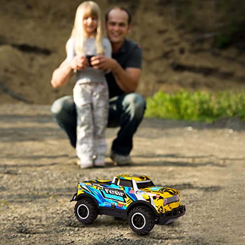 Remote Control Car, 1/24 Scale Light Up Racing Car Toys, RC Car for Kids with Cool Led Lights, Hobby RC Cars Toys Birthday Gifts for 3 4 5 6 7 8 Year Old Boys Girls