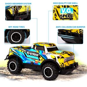 Remote Control Car, 1/24 Scale Light Up Racing Car Toys, RC Car for Kids with Cool Led Lights, Hobby RC Cars Toys Birthday Gifts for 3 4 5 6 7 8 Year Old Boys Girls