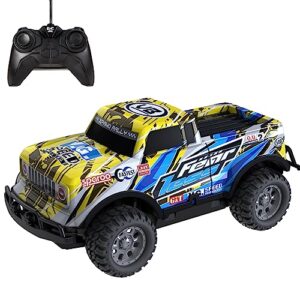 Remote Control Car, 1/24 Scale Light Up Racing Car Toys, RC Car for Kids with Cool Led Lights, Hobby RC Cars Toys Birthday Gifts for 3 4 5 6 7 8 Year Old Boys Girls