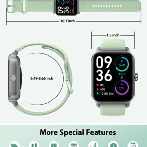 Gydom Smart Watches for Men Women with Alexa Answer/Make Calls, 1.8" Touch Screen Fitness Activity Tracker, IP68 Waterproof Heart Rate Sleep Monitor for iPhone Android Anniversary Birthday Gifts Green