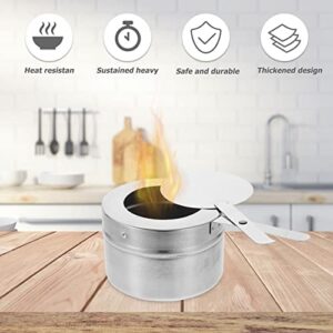 UPQRSG Stainless Steel Fuel Holder with Cover, Portable Chafing Fuel Holder, Chafer Canned Heat Fuel Box, Buffet Warmer Warming Trays for Buffet Barbecue Party