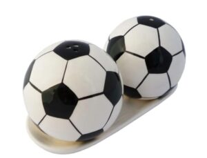 handpainted salt and pepper shakers- great for kitchen or soccer collectible