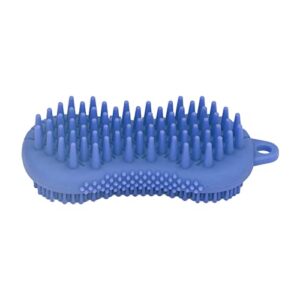 silicone body scrubber scrub bath double sided massage brush shampoo bather bath brush brush tool household brush scrubby silicon body scrubber washing scrubbing double side shower body sprays (blue)