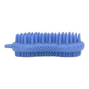 Silicone Body Scrubber Scrub Bath Double Sided Massage Brush Shampoo Bather Bath Brush Brush Tool Household Brush Scrubby Silicon Body Scrubber Washing Scrubbing Double Side Shower Body Sprays (Blue)