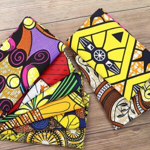 8 Pieces African Print Fabric 19.7x15.7inch/50x40cm Bohemian Ankara Ethnic Pattern Fat Quarters Fabric Bundle, Multicolored African Precut Patchwork for Face Covering Make Sewing DIY Quilting Supplies