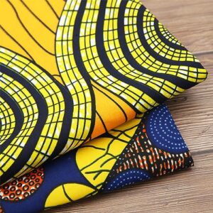 8 Pieces African Print Fabric 19.7x15.7inch/50x40cm Bohemian Ankara Ethnic Pattern Fat Quarters Fabric Bundle, Multicolored African Precut Patchwork for Face Covering Make Sewing DIY Quilting Supplies