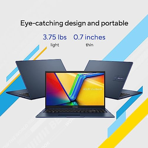 ASUS 2023 Newest Vivobook 15 Laptop, 15.6 Inch FHD Display, Intel Core i3-1215U Processor, 16GB RAM, 1TB SSD, Intel UHD Graphics, WiFi, Bluetooth, Windows 11 Home in S Mode, Quiet Blue