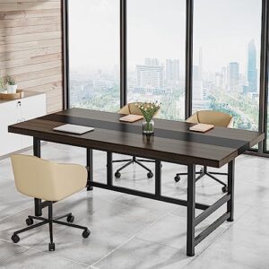 Tribesigns 6FT Conference Table, 70.86L * 31.49 W inches Meeting Table, Rectangular Seminar Table, Modern Conferernce Room Table, Large Computer Desk for Office, Boardroom, Meeting Room