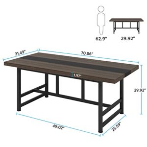 Tribesigns 6FT Conference Table, 70.86L * 31.49 W inches Meeting Table, Rectangular Seminar Table, Modern Conferernce Room Table, Large Computer Desk for Office, Boardroom, Meeting Room