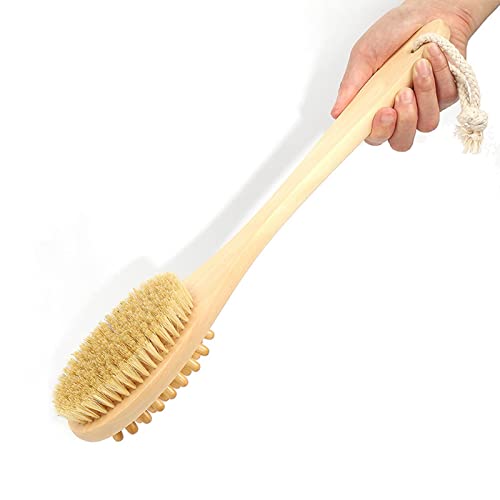 Shower Brush with Soft and Stiff Bristles Bath Dual Sided Long Handle Back Scrubber Body Exfoliator for Wet Or Dry Brushing My First Valentines Day Baby Boy Outfit