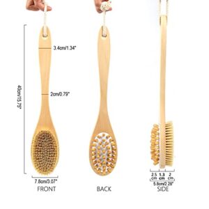 Shower Brush with Soft and Stiff Bristles Bath Dual Sided Long Handle Back Scrubber Body Exfoliator for Wet Or Dry Brushing My First Valentines Day Baby Boy Outfit