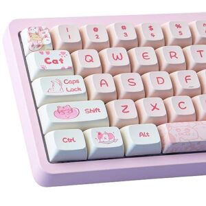 hyekit pbt keycaps 133 keys naughty cat keycaps dye-sublimation cute keycaps xda profile for cherry gateron mx switches mechanical keyboards