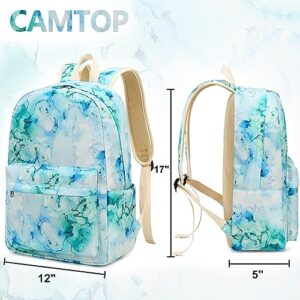 CAMTOP School Backpacks for Teen Girls Lightweight Elementary Middle Backpack Bookbags Set Medium(17 Inch)