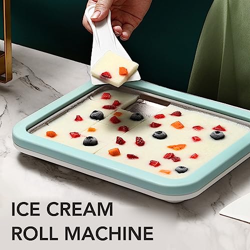 Ice Cream Roll Maker Rolled Ice Cream Machine Sweet Spot Pan Instant Cold Plate Ideal for Making Rolled Ice Cream Soft Serve Slushies Frozen Yogurt Sorbet Gelatod