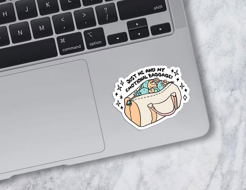 Akira Emotional Baggage Sticker, Mental Health Sticker, Motivational Sticker, Luggage Suitcase Sticker, Water Assitant Die-Cut Vinyl Funny Decals for Laptop, Phone, Water Bottles, Kindle Sticker