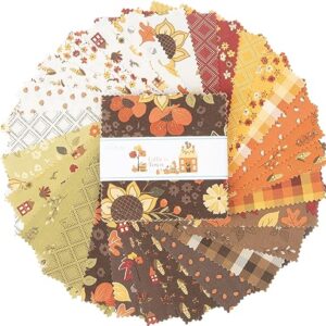 Fall's in Town Riley Blake 5-inch Stacker, 42 Precut Fabric Quilt Squares by Sandy Gervais