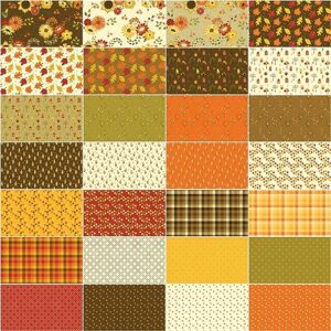 Fall's in Town Riley Blake 5-inch Stacker, 42 Precut Fabric Quilt Squares by Sandy Gervais