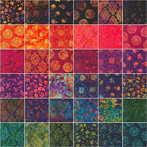 Bonfire Batiks Layer Cake®, 42-10" Precut Fabric Quilt Squares