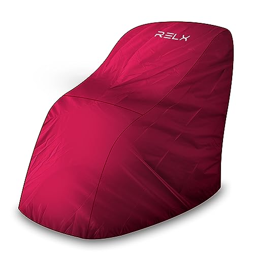 RELX Massage Chair Cover, Full Body Shiatsu Massage Chair Cover with Drawstring, Waterproof & Dustproof Cover, Removable Shield, Storage, Machine Washable (Red)