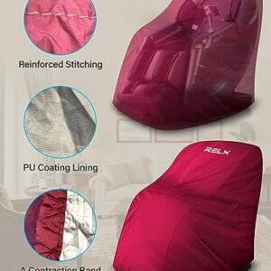 RELX Massage Chair Cover, Full Body Shiatsu Massage Chair Cover with Drawstring, Waterproof & Dustproof Cover, Removable Shield, Storage, Machine Washable (Red)