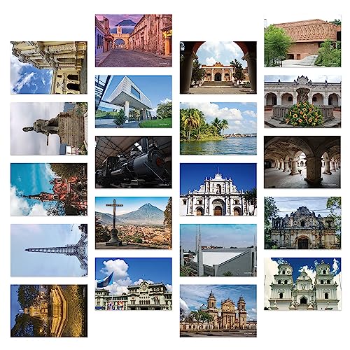 Dear Mapper Guatemala City Landscape Postcards Pack 20pc/Set Postcards From Around The World Greeting Cards for Business World Travel Postcard for Mailing Decor Gift