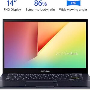 ASUS VivoBook Flip 14 Laptop, Thin and Light 2-in-1 FHD Touch Display, AMD Ryzen 5 5500U, 20GB RAM, 1TB PCIE SSD, Fingerprint Reader, Windows 11 H +GM Accessory