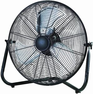 matyas 20 inch 360 degree pivot high velocity steel floor fan, black