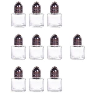 hemoton 10pcs mini salt and pepper shakers seasoning jars glass cube body spices shakers tiny pepper shakers bottle condiment storage jar for storing pepper sugar wedding