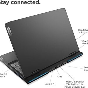 Lenovo IdeaPad Gaming 3 Laptop Computer, 15.6" FHD Display 120Hz, AMD Ryzen 5 6600H, NVIDIA GeForce RTX 3050, 32GB DDR5 RAM, 512GB SSD, WiFi 6, Essential Gaming Laptop, Win 11 Home,Bundle with JAWFOAL